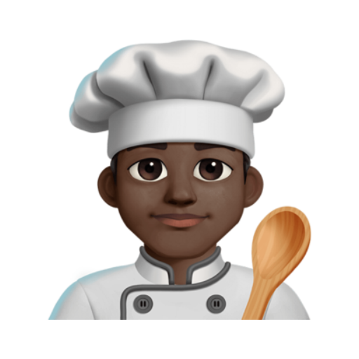 👨🏿‍🍳 Emoji Cozinheiro Homem: Pele Escura - Emojis para Copiar