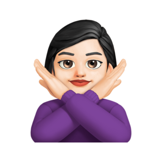 🙅🏻‍♀️ Emoji Mulher Fazendo Gesto De "Não": Pele Clara - Emojis para Copiar