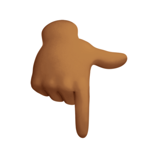 👇🏾 Emoji Dedo Indicador Apontando Para Baixo Pele Escura Média - Emojis ...