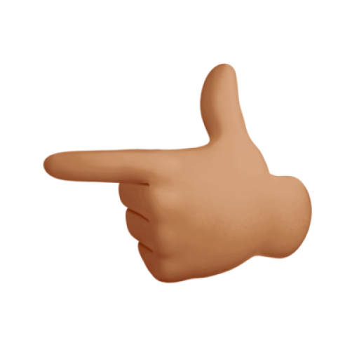 👈🏽 Emoji Índice de backhand apontando para a esquerda: tom de pele ...