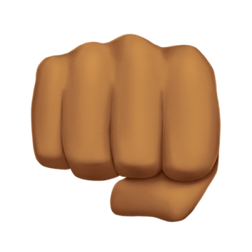 👊🏾 Emoji Punho que se aproxima : Tom de pele médio-escuro - Emojis para ...
