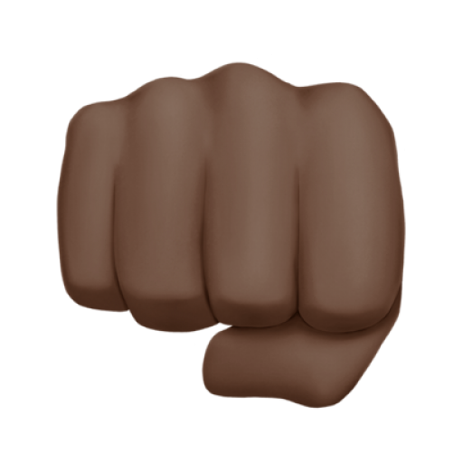 👊🏿 Emoji Punho que se aproxima : tom de pele escuro - Emojis para Copiar