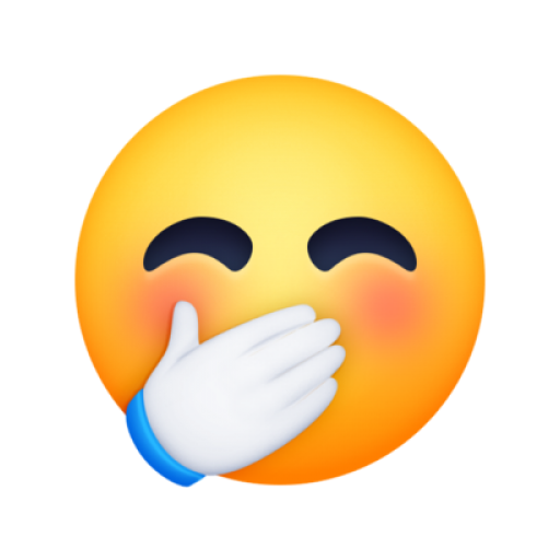 🤭 Emoji Rosto com mão sobre a boca - Emojis para Copiar